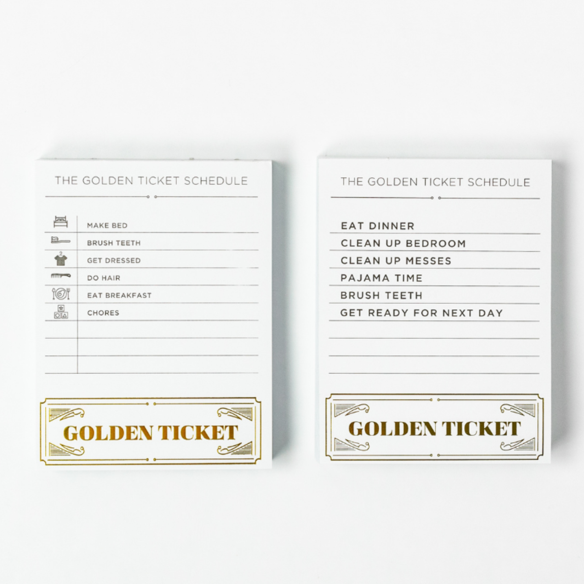 Set of 3-2 month Golden Ticket Chore Charts – Maple Street Press